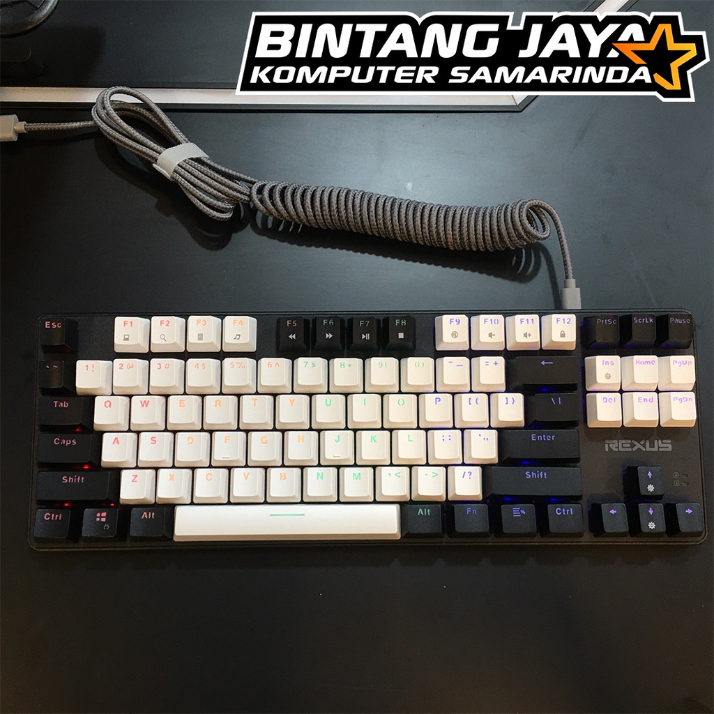 Jual Rexus MX5.2 Finale Mechanical Gaming Keyboard TKL Legionaire - Snowy Black | Shopee Indonesia