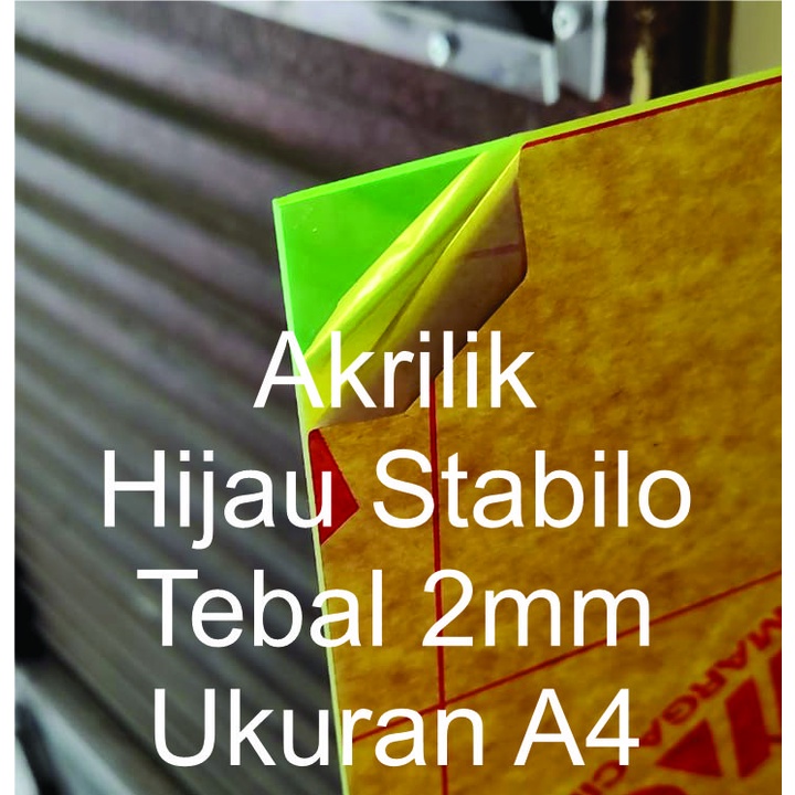 Jual Akrilik Warna Hijau stabilo / hijau neon / Hijau Spotlight Tebal 2mm Ukuran A4 | Shopee ...