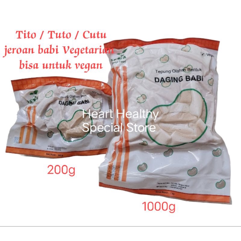 Jual Sooja Tito / Tuto / Cutu Jeroan Babi Vegetarian 1Kg | Shopee Indonesia