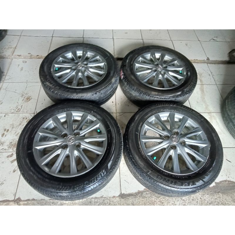 Jual velg second Mobil Vios Ring 15 + ban 185 65 R15 lebar 5,5 pcd 4x100 | Shopee Indonesia