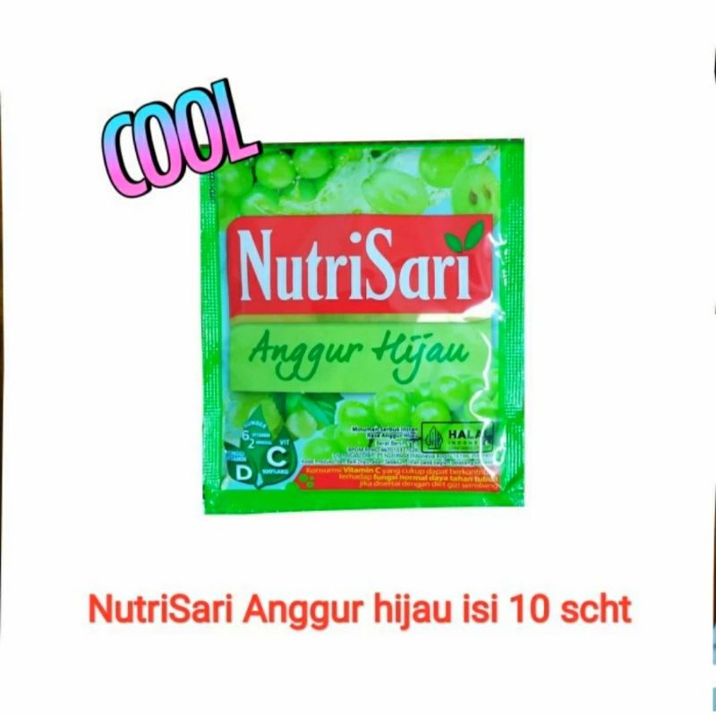 Jual nutrisari anggur hijau | nutri sari isi 10 sachet | Shopee Indonesia