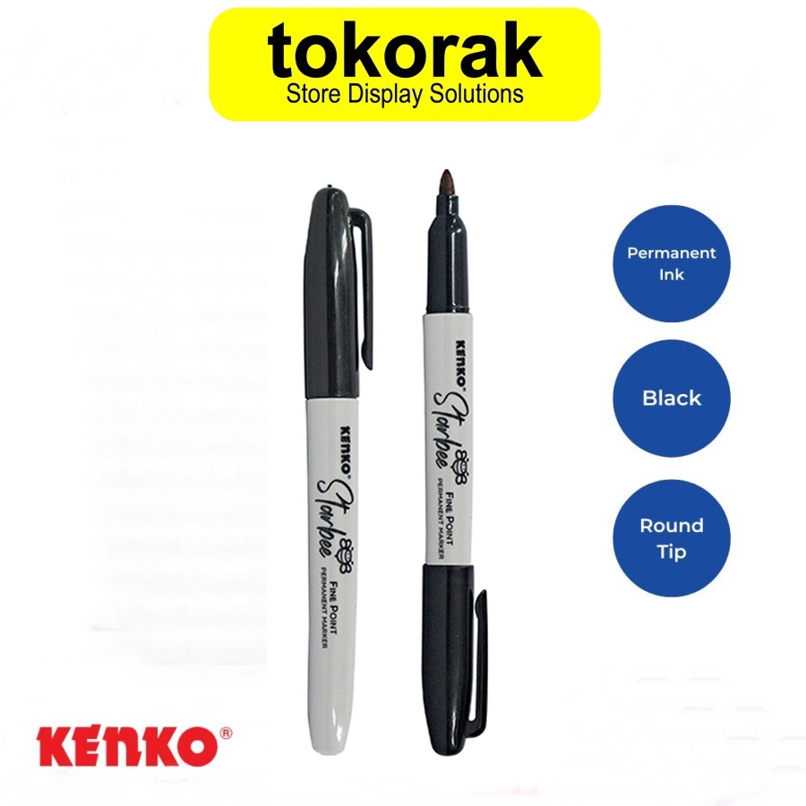Jual SPIDOL PERMANENT MARKER STARBEE KENKO SPIDOL PERMANEN HITAM ...