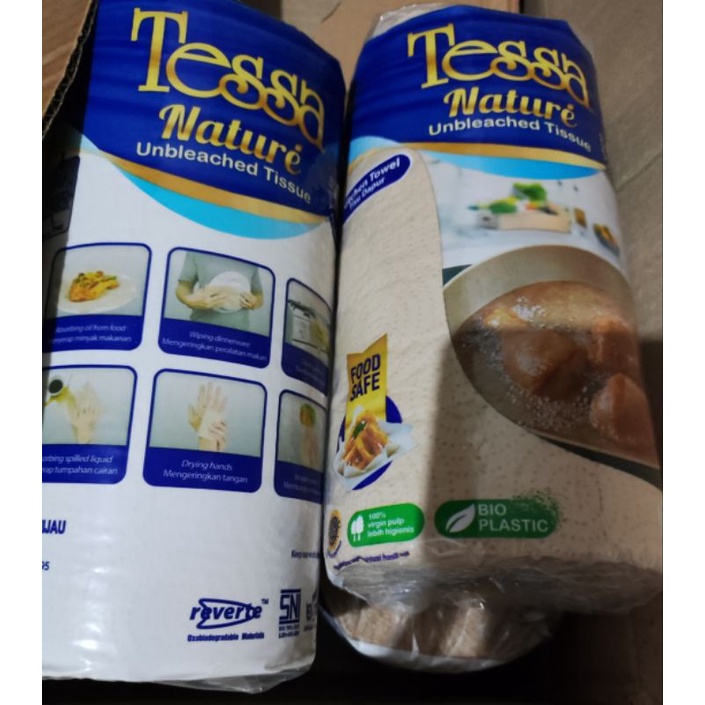 Jual TESSA Tissue Unbleached Roll 100sheets 2 Ply Anti Minyak | Shopee ...
