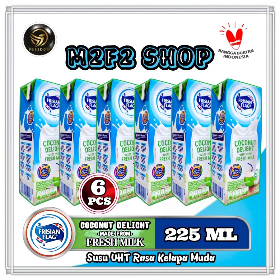 Jual Susu Bendera Frisian Flag Purefarm Coconut Delight Kotak UHT - 225 ml (Kemasan 6 Pcs ...