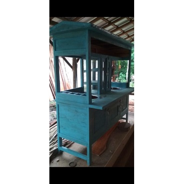 Jual gerobak bakso warna biru,rombong mie ayam biru,bakso biru,mie ayam ...