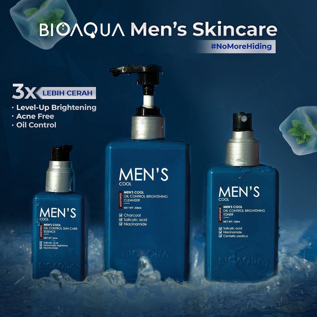 Jual BIOAQUA Skincare Pria Pemutih Wajah Men's Skincare Oil Control ...