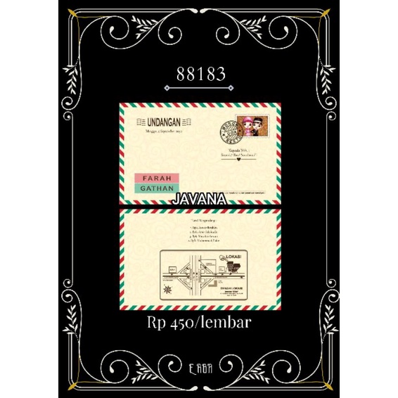 Jual ERBA 88183 UNDANGAN NIKAH MURAH BLANGKO+PLASTIK PER PACK ISI 50 ...