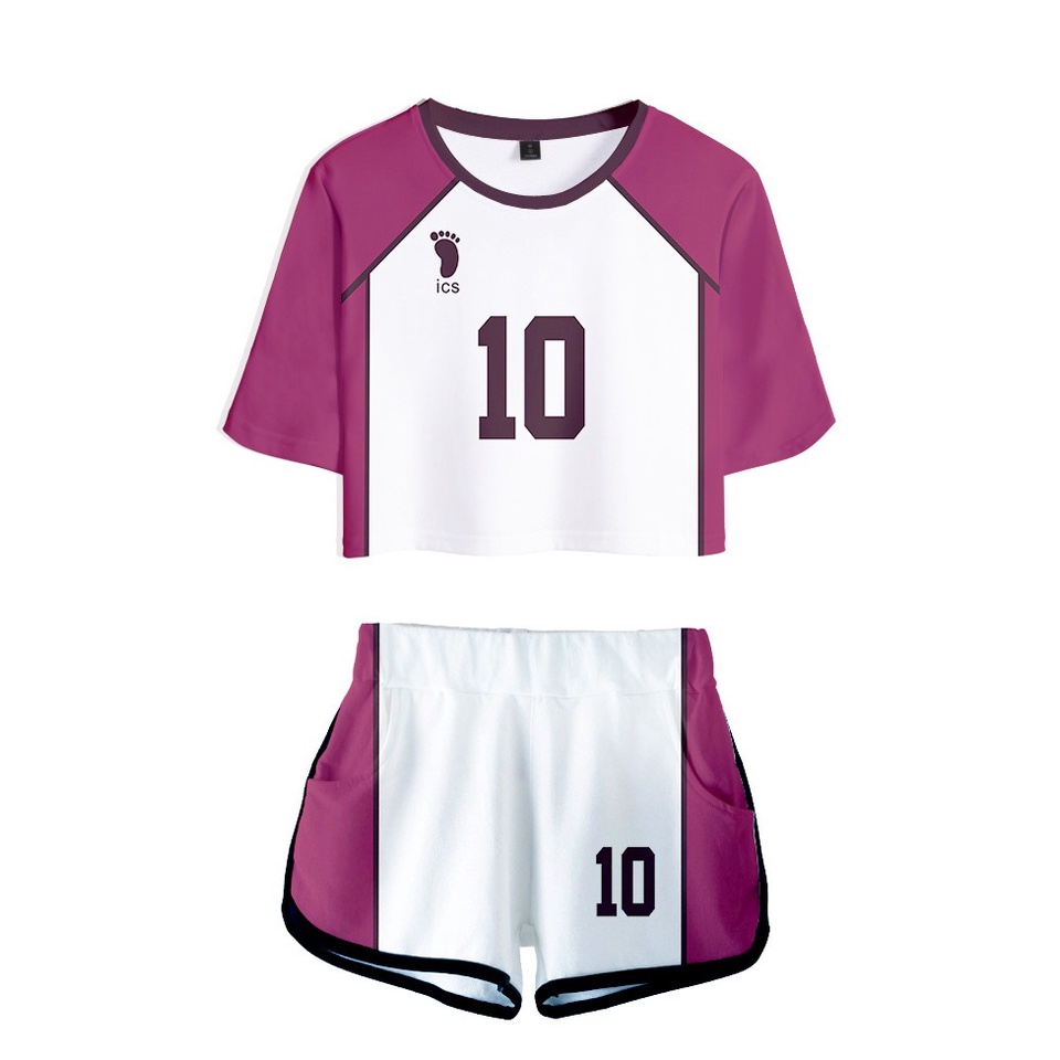 Jual Jersey Baju Croptop Haikyuu Shiratorizawa Team Baju Kaos Setelan ...
