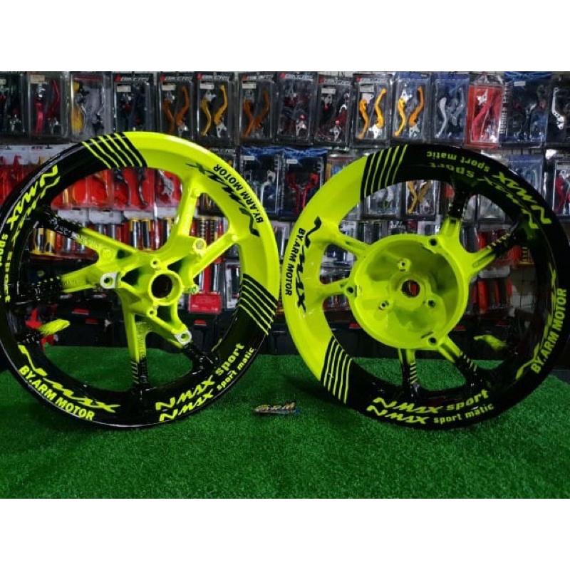 Jual VELG NMAX OLD AIRBRUSH MOTIF STABILO-HITAM ORIGINAL | Shopee Indonesia