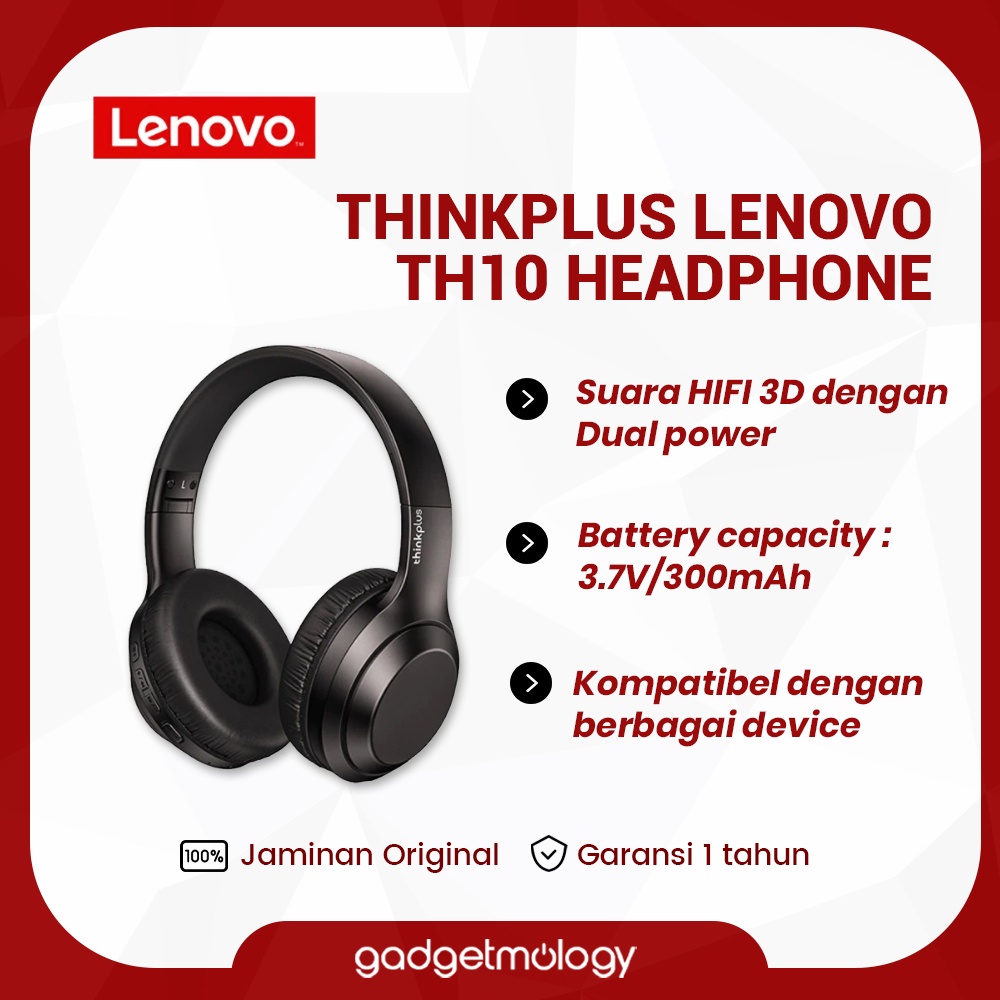 Jual Thinkplus TH10 Headphone Bluetooth Wireless Headset Earphone BT 5. ...