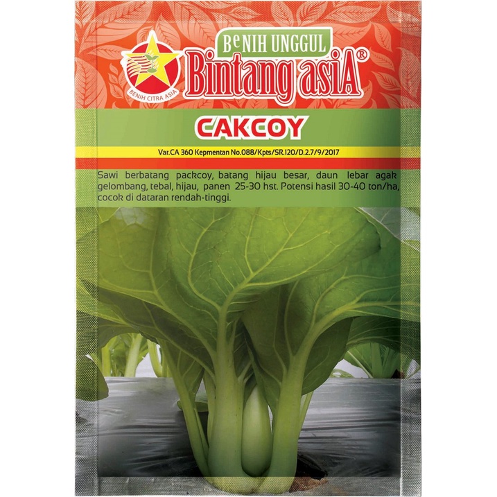 Jual Benih Sawi Hijau CAKCOY 10 Gram Cap Bintang Asia PT Benih Citra ...