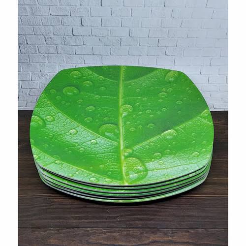 Jual NO.ONE.STORE-( 3 PCS ) PIRING MAKAN MELAMIN MOTIF DAUN SINGASINGI ...