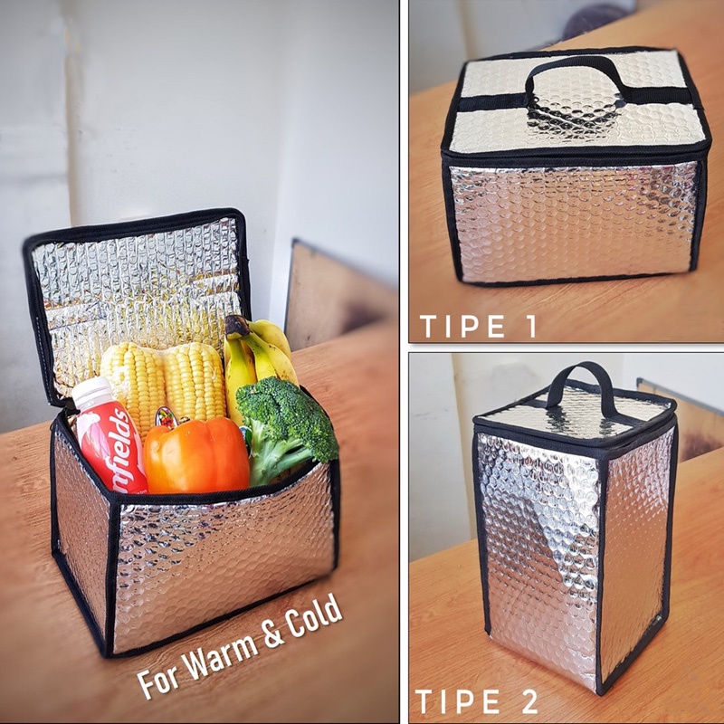 Jual Tas aluminium foil cold warm cooler bag - tas es krim ice cream ...