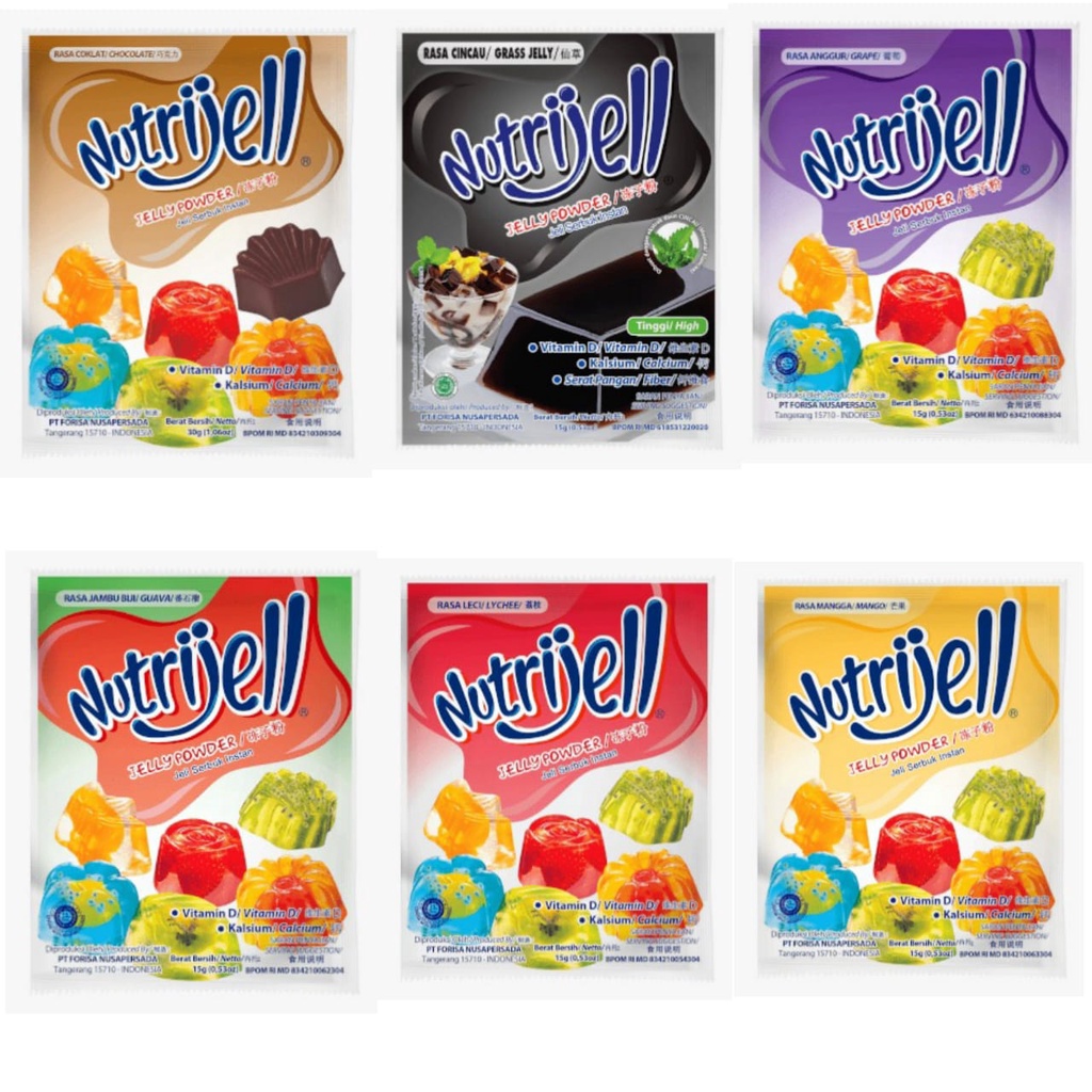 Jual 15 gr Nutrijell Rasa Buah Nutrijel Jelly Powder | Shopee Indonesia