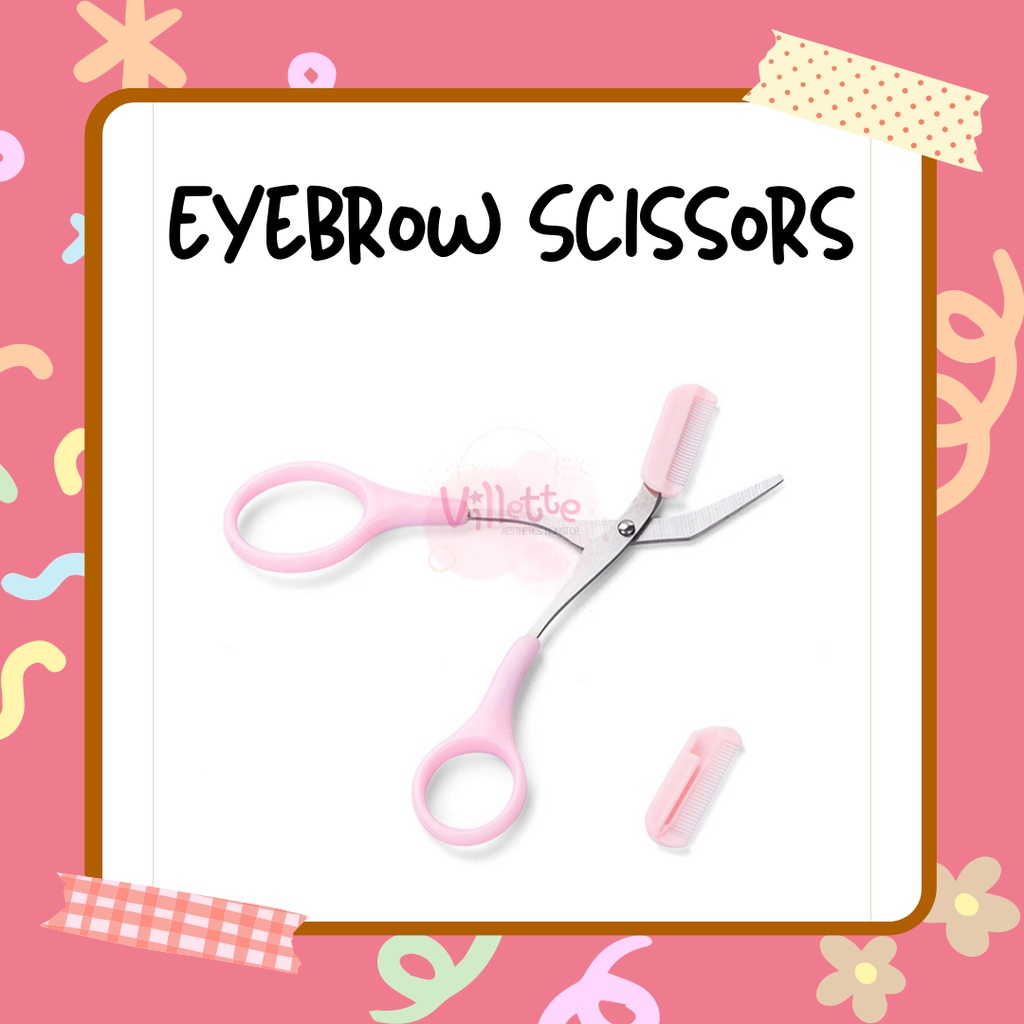 Jual Gunting Alis Eyebrow Scissors Merapikan Alis dengan Sisir Lepas ...