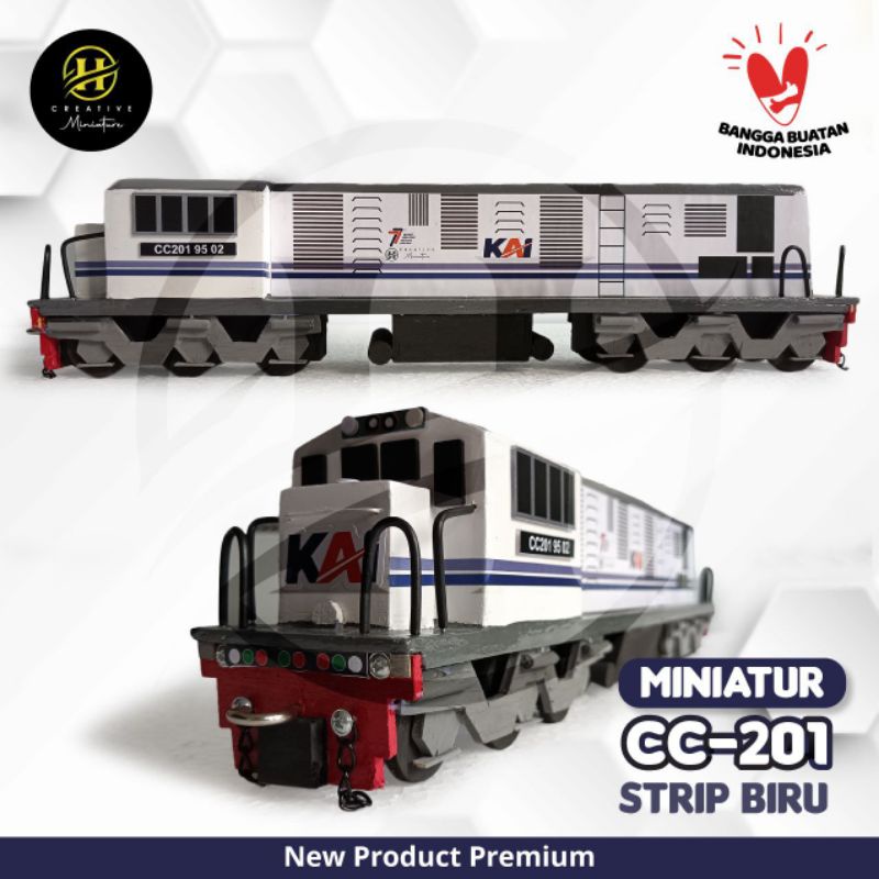 Jual Lokomotif Kereta Api kayu CC 201 Biru | Shopee Indonesia