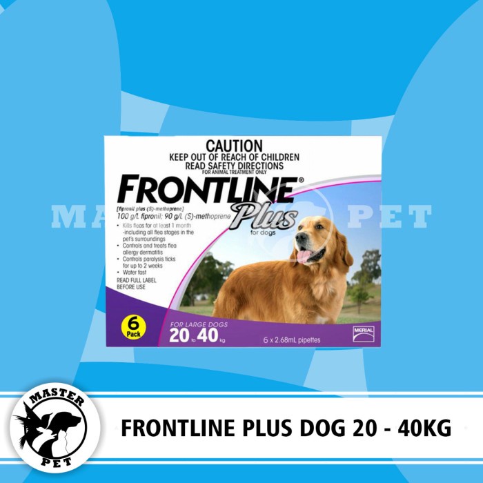 Jual Obat Kutu Anjing Ras Besar - Frontline Plus Dog 20 - 40 Kg ...