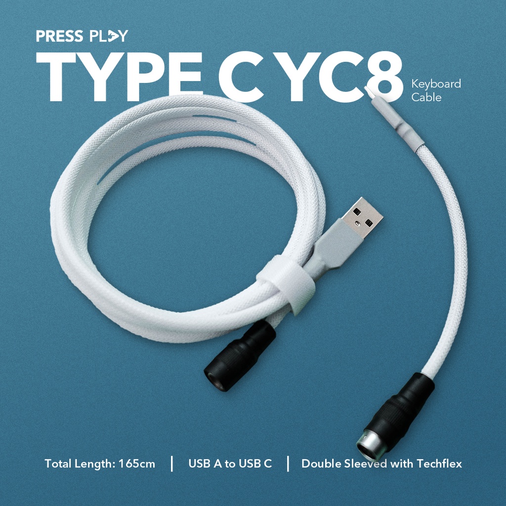 Jual Type C YC8 Aviator Keyboard Cable Double Sleeved Techflex | Shopee ...