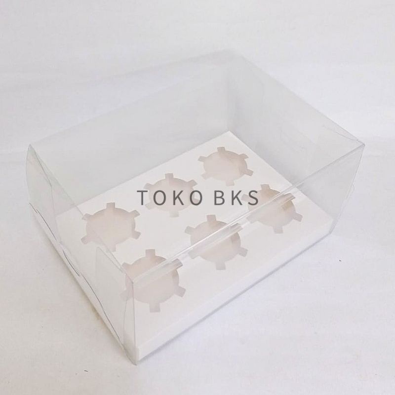 Jual BOX MIKA CUPCAKE DENGAN TRAY LUBANG 6 | Shopee Indonesia