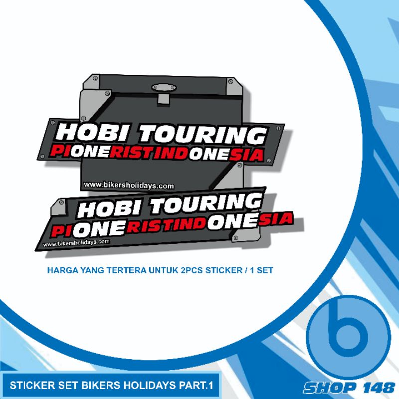 Jual stiker touring - bikers touting / stiker set hobi touring / stiker ...