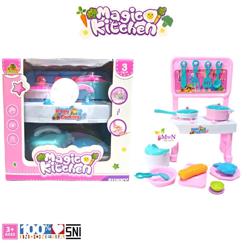 Jual Mainan Masakan Magic Kitchen Lampu dan Suara isi 20pcs OCT 2046 ...