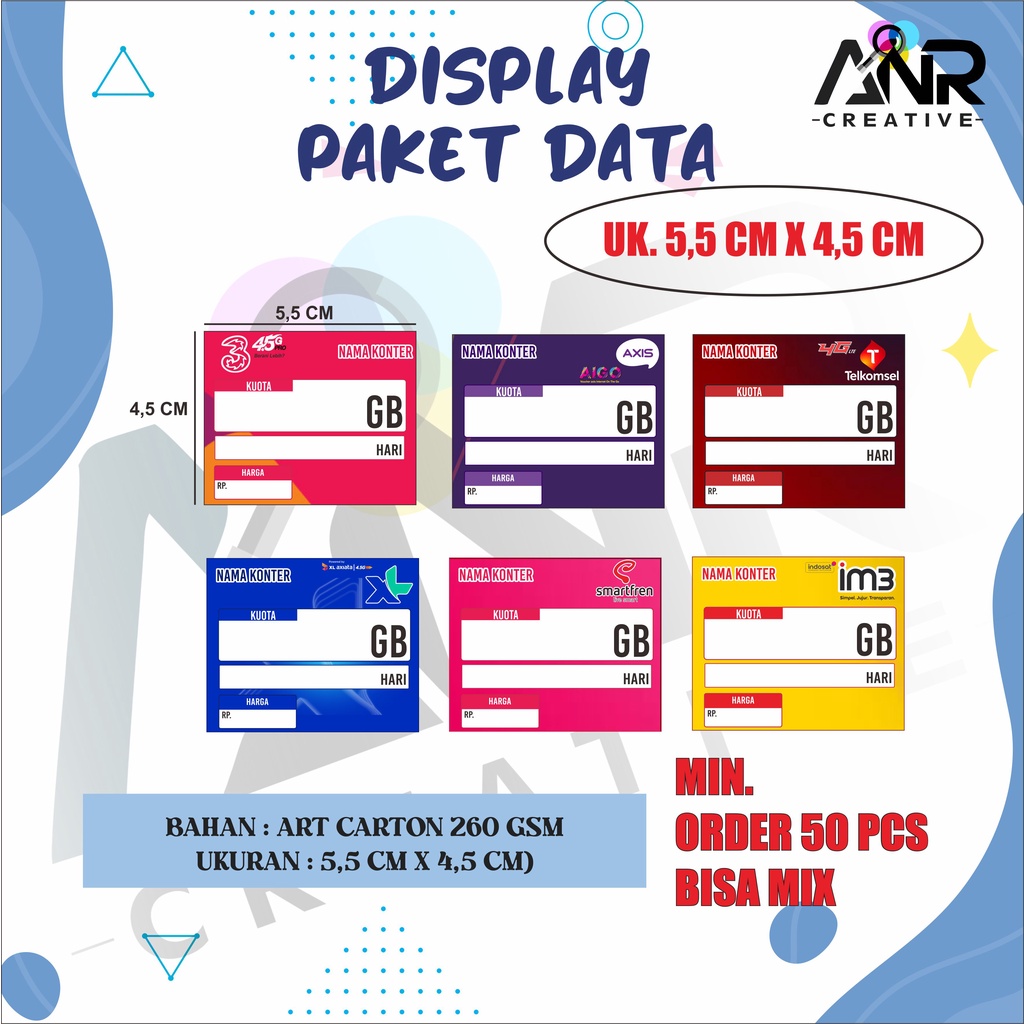 Jual Label Harga Voucher Konter/ Display Etalase Konter / Mini | Shopee ...