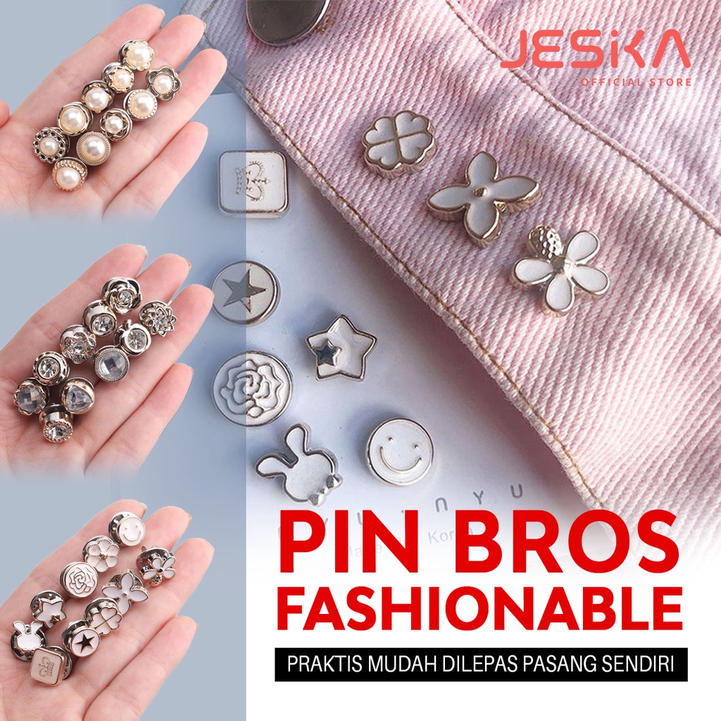 Jual Pin bros peniti mini kecil set klip tusuk wanita jilbab tas baju ...