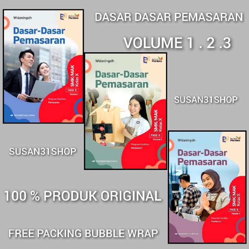 Jual Buku Dasar Dasar Pemasaran Kelas 1 X SMK / MAK VOLUME 1 2 3 Erlangga Kurikulum Merdeka ...