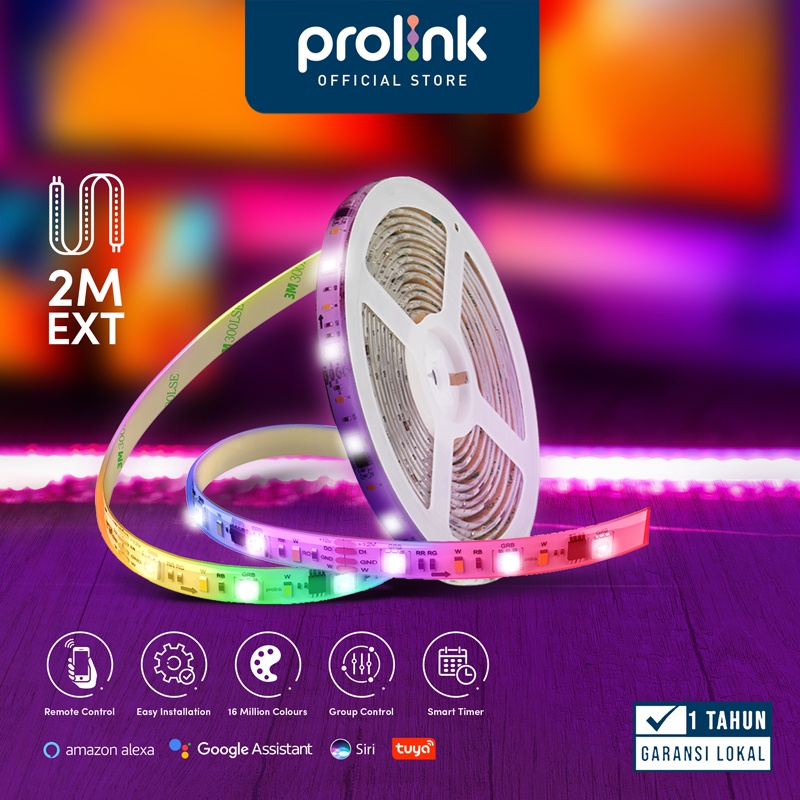 Jual Prolink Smart LED Light Strip RGBIC 2M EXTENTION | Lampu IoT WiFi ...
