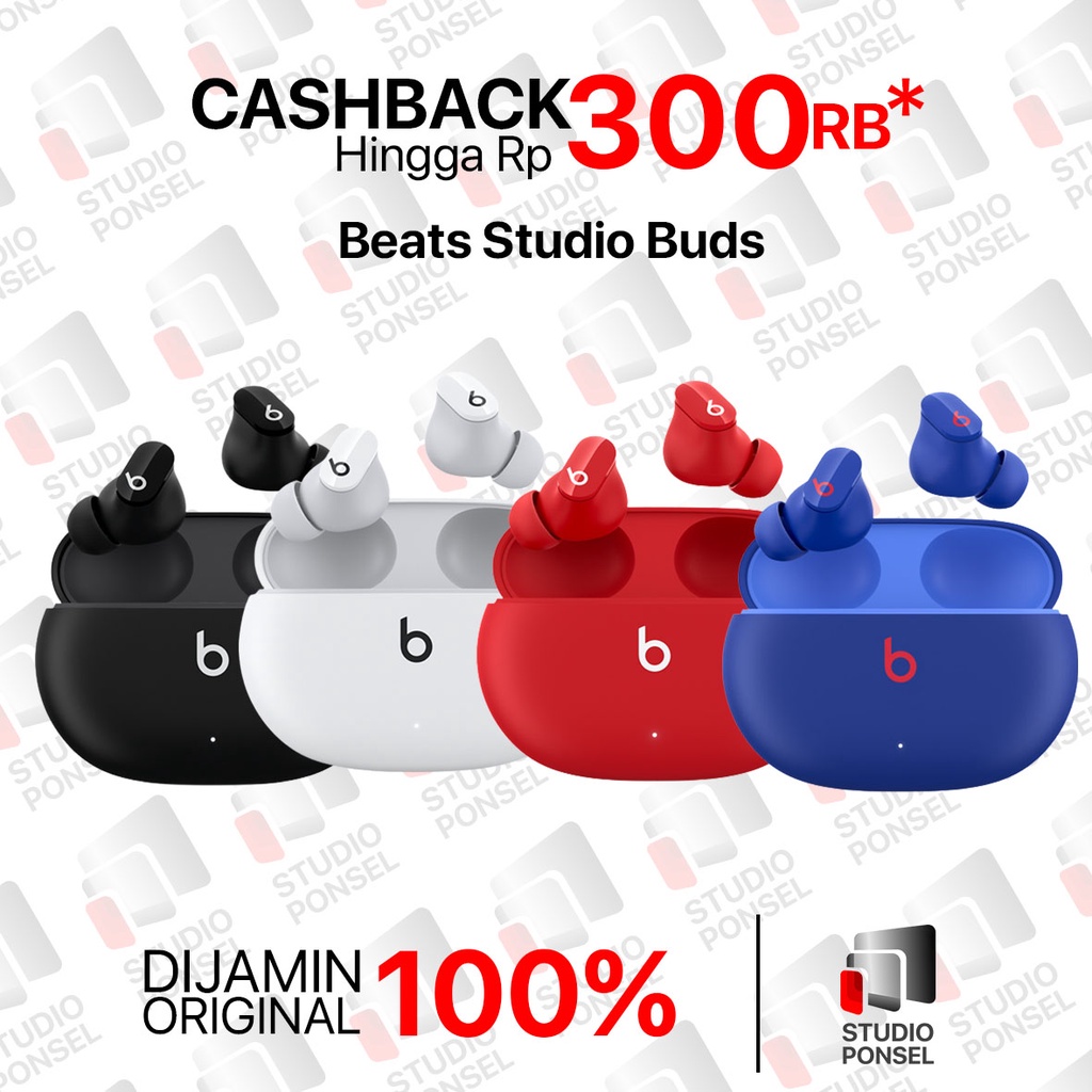 Jual Apple Beats Studio Buds Earphone TWS Black White Red Original ...