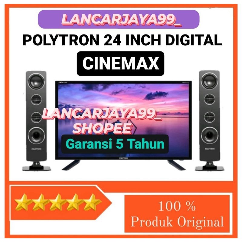 Jual SMART TV LED POLYTRON 24 INCH | Shopee Indonesia