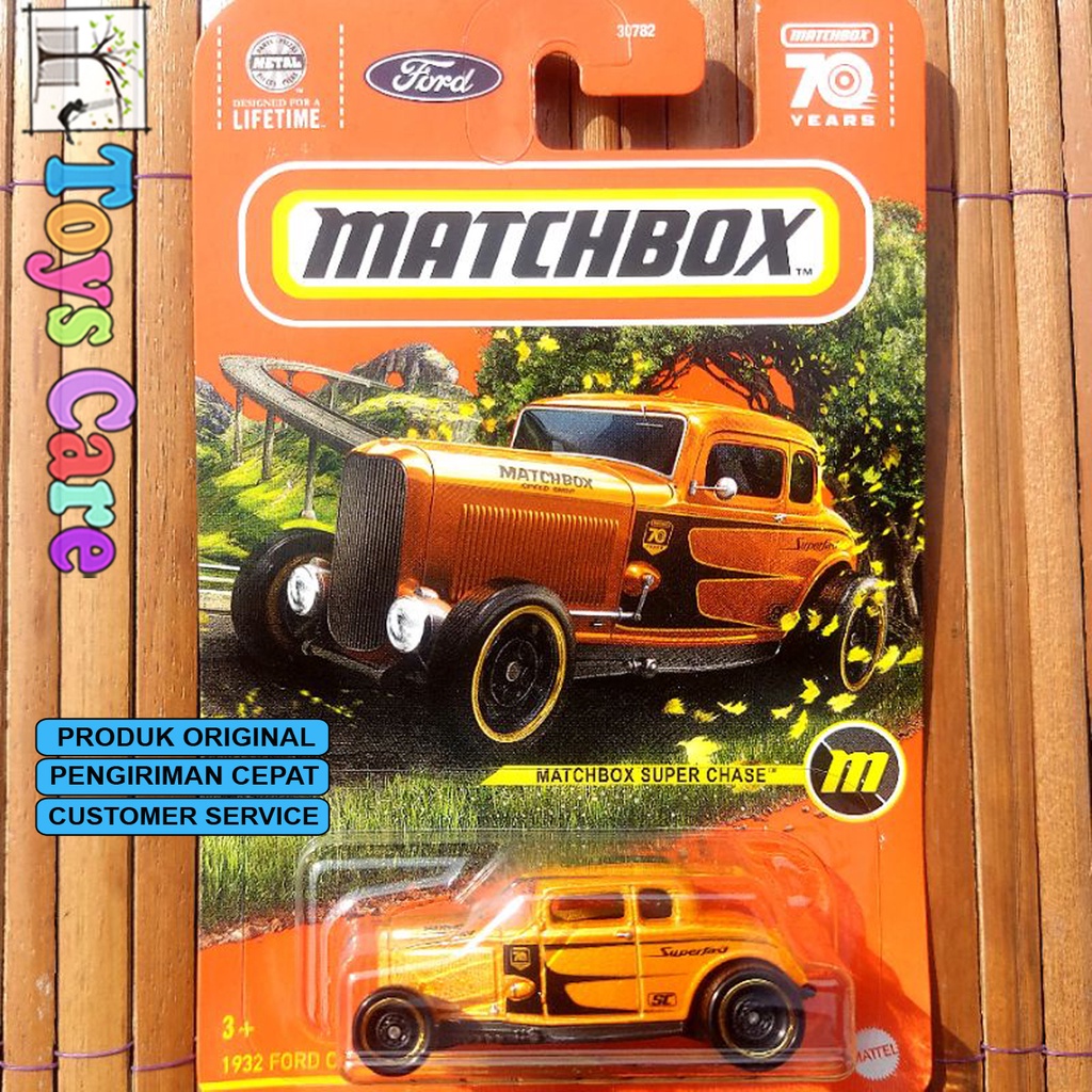 Jual MATCHBOX SUPER CHASE CAR 1932 FORD COUPE MODEL B 2022 ORANGE ...