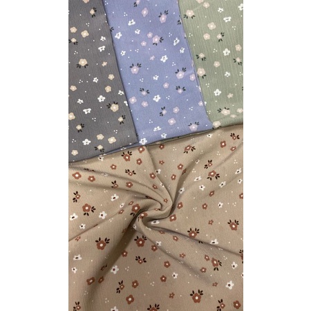 Jual kain mango crinkle motif azalea | Shopee Indonesia