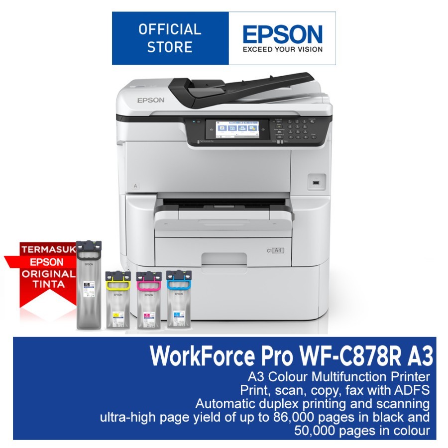Jual Printer Epson WF C878R WorkForce Pro A3 Colour Multifunction ...