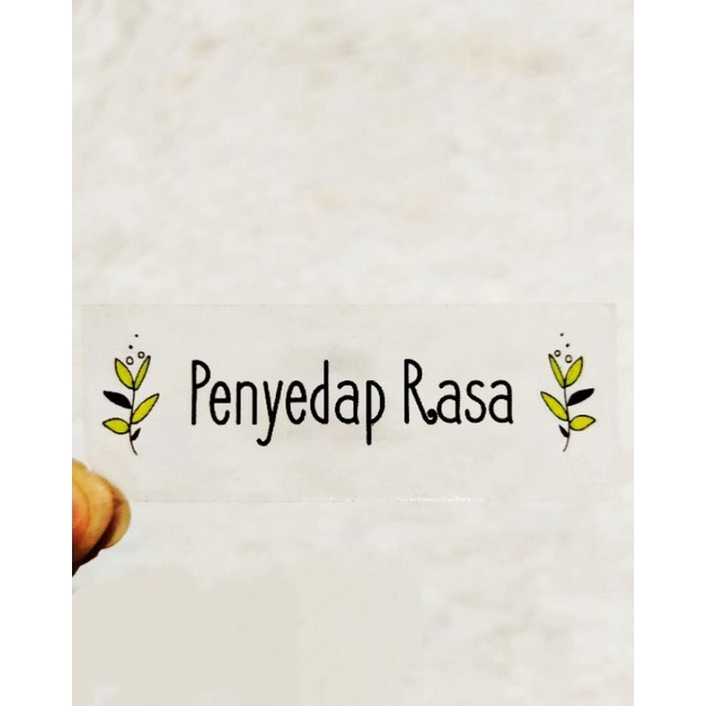 Jual PART 2 Varian A 2cmx6cm Stiker Label Transparan Nama Bumbu Dapur ...