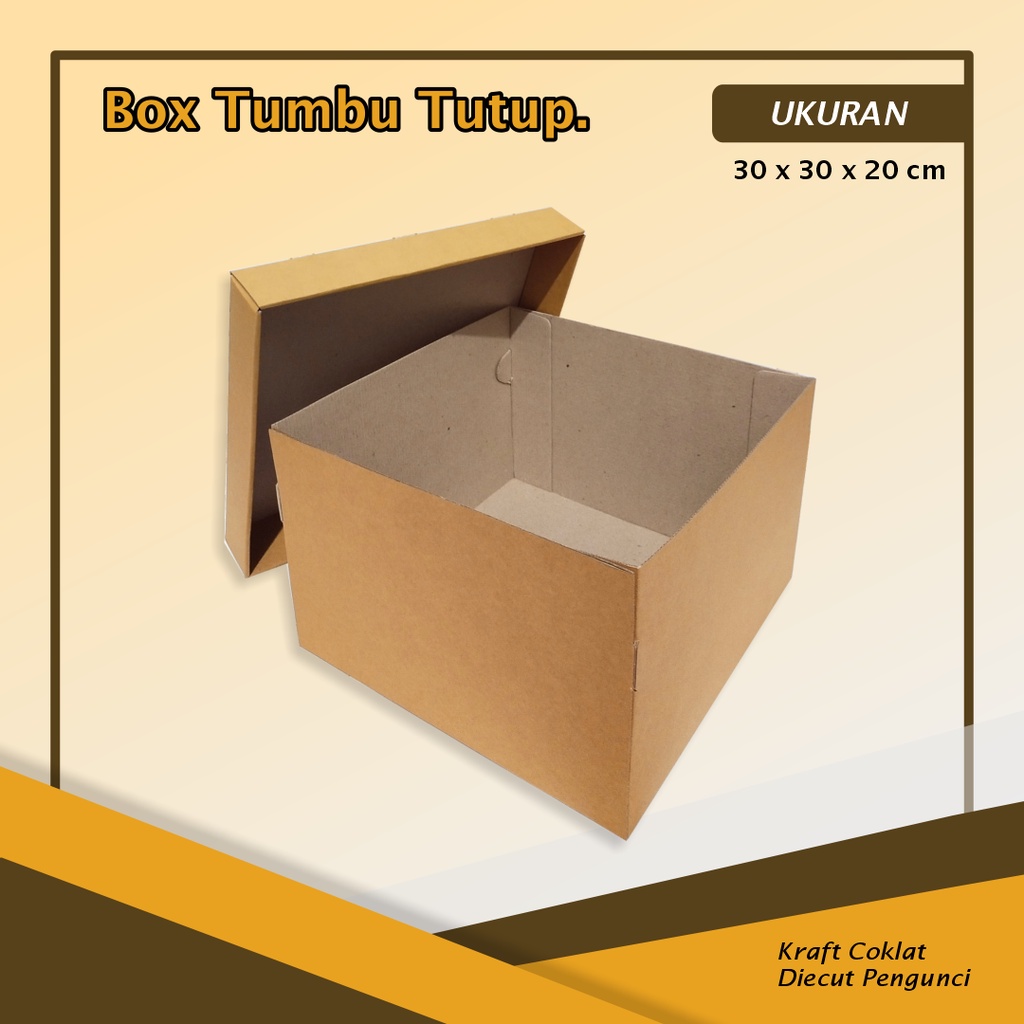 Jual Kardus/Box (Top Bottom) - Ukuran 30 x 30 x 20 cm | Shopee Indonesia