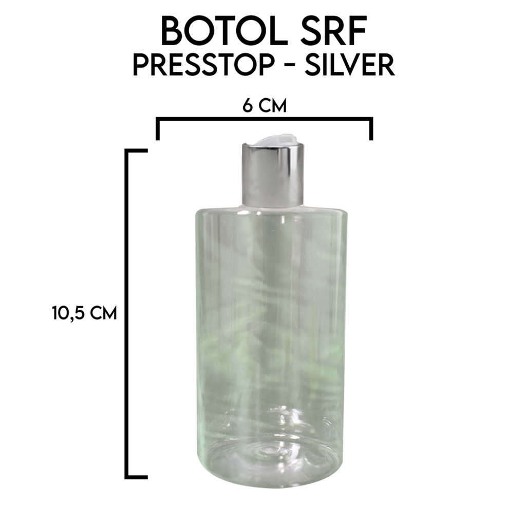 Jual Botol SRF 250ml Prestop Silver Shiny Body Natural | Shopee Indonesia