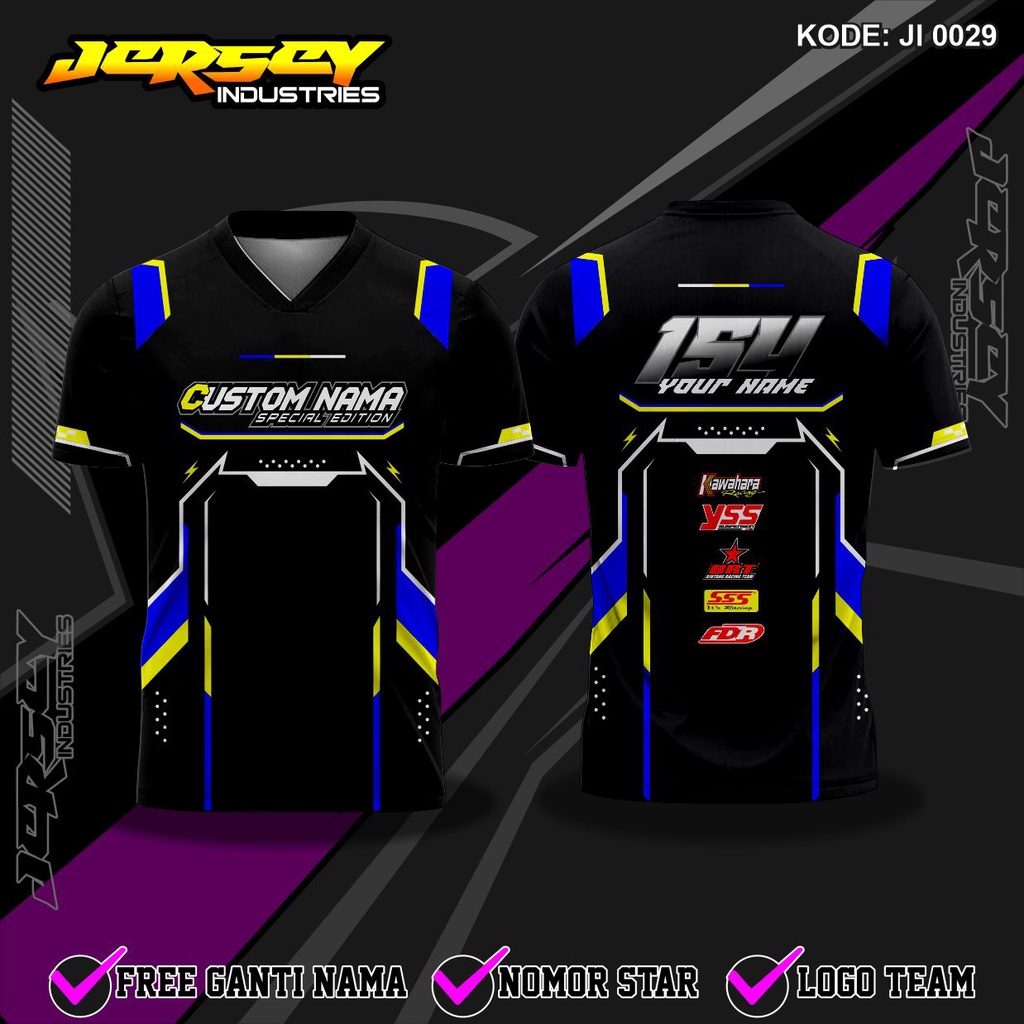 Jual [COD] Jersey Racing Custom Desain Full Printing, Baju Jersey ...