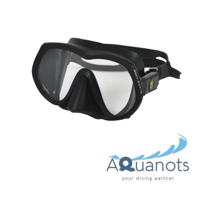 Jual ALAT SELAM/DIVING MASK POSEIDON BLACK LINE | Shopee Indonesia