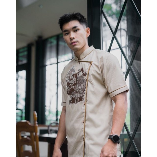 Jual Kemeja Bordir Pria NUC.ID Udawa 01 (Cream) | Shopee Indonesia