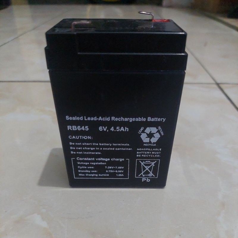 Jual Apa/Krisbow baterai Lead Acid Rechargeable 6v 4,5 Ah/12 V 7.5AH | Shopee Indonesia