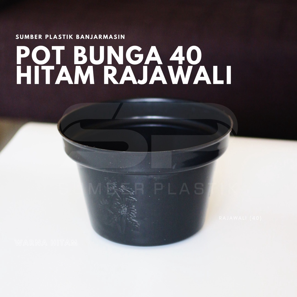 Jual Pot Bunga Tanaman Hias Hitam Ukuran 40 (Rajawali) | Shopee Indonesia