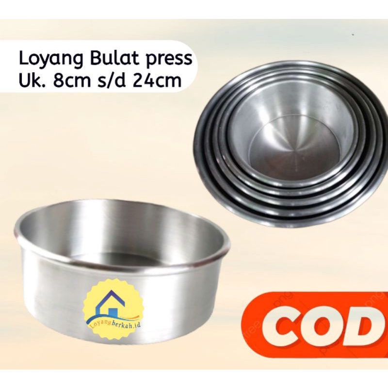 Jual loyang bulat pres tanpa sambungan / loyang bento cake / loyang ...