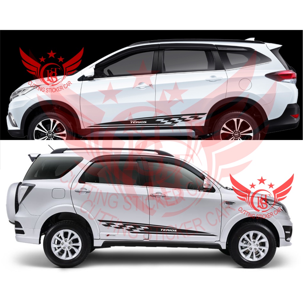 Jual stiker sticker list mobil terios cutting sticker list body samping ...