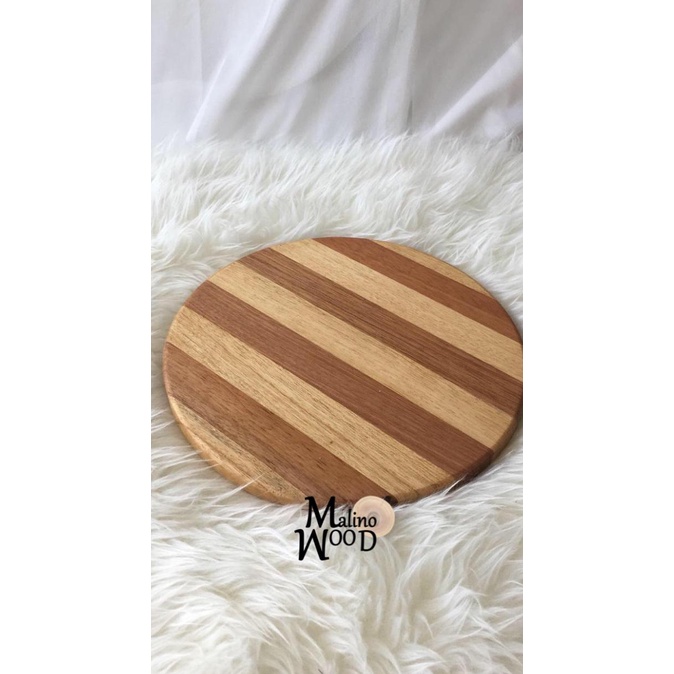 Jual Talenan kayu bulat tatakan display makanan | Shopee Indonesia
