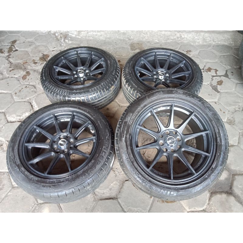 Jual velg bekas Hsr Shinjuku ring 16 lebar 7/8 pcd 4x100 4x114 + ban 205 55 16 | Shopee Indonesia