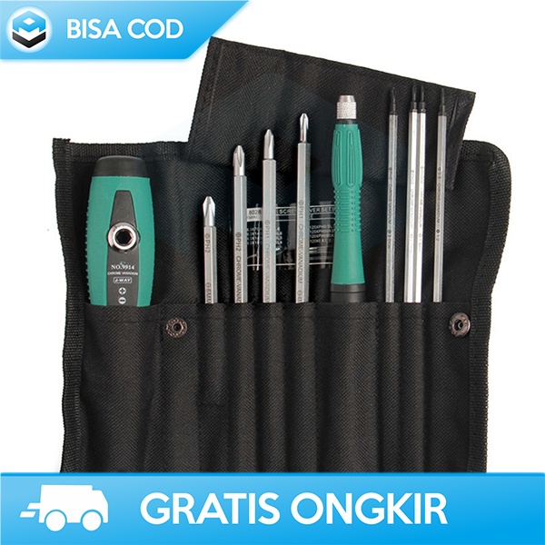 Jual OBENG PERKAKAS LENGKAP 10IN1 SERBAGUNA PAKET OBENG MAGNET SUPER ...