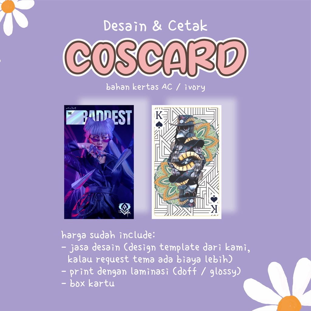 Jual COSCARD NAME CARD COSPLAYER DESAIN DAN CETTAK | Shopee Indonesia