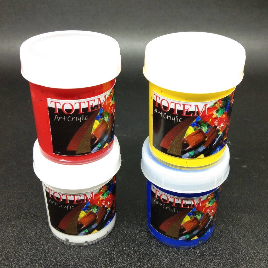 Jual PAKET CAT LUKIS AKRILIK TOTEM BASED WATER CAT AIR 20 ML ISI 4 PCS ...