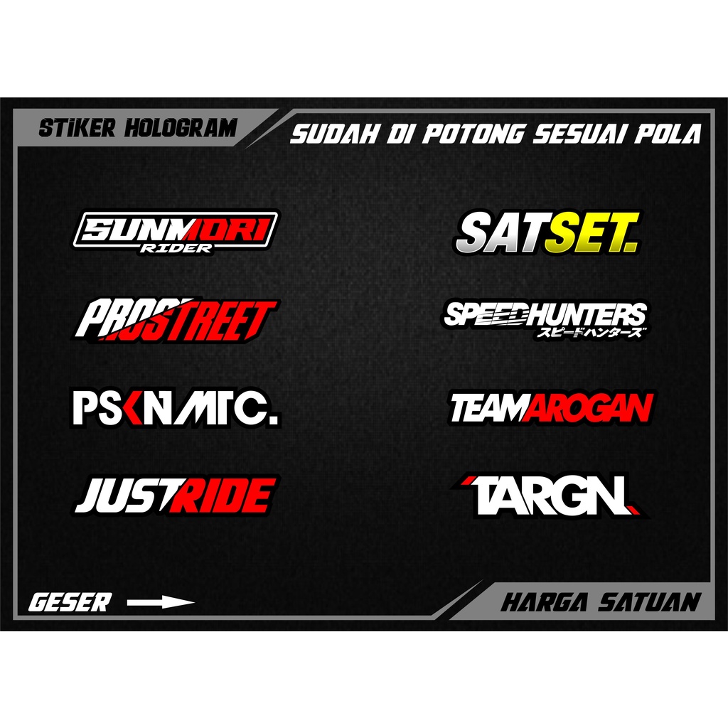 Jual Stiker Print Cut Stiker Motor Stiker Racing Sticker Motor HOLOGRAM ...